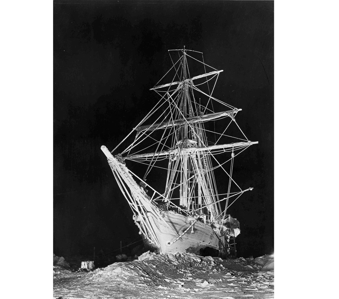 The Endurance at Night Antarctic 1915 Expedition Shackleton's Voyage ...