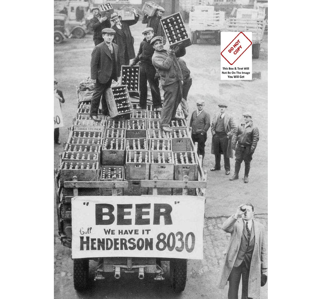 Prohibition 18th Amendment Bar Liquor Beer Alcohol Ban Men Weird ...