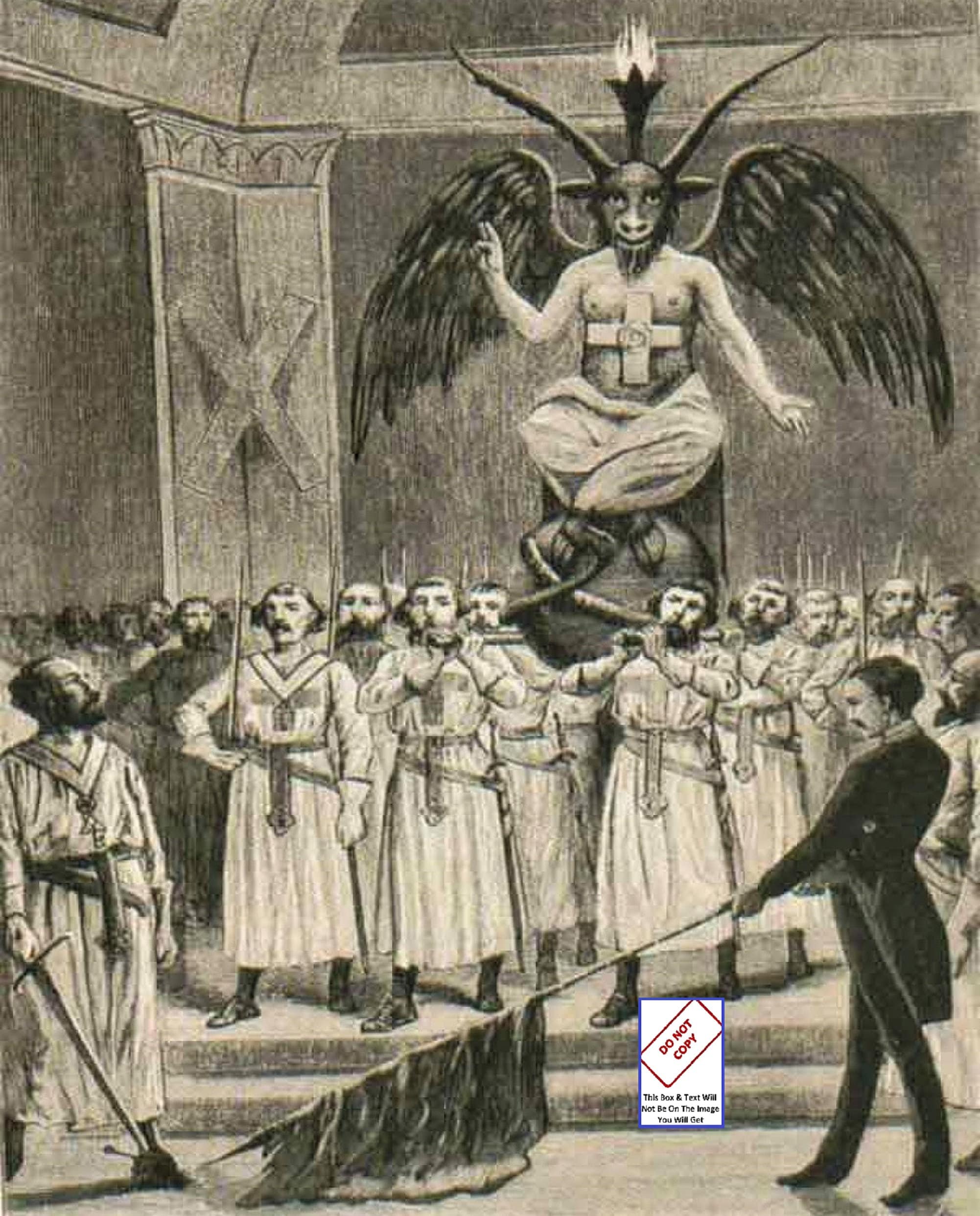 Masonic Ceremony With Baphomet Occult Ceremony Masons - Etsy