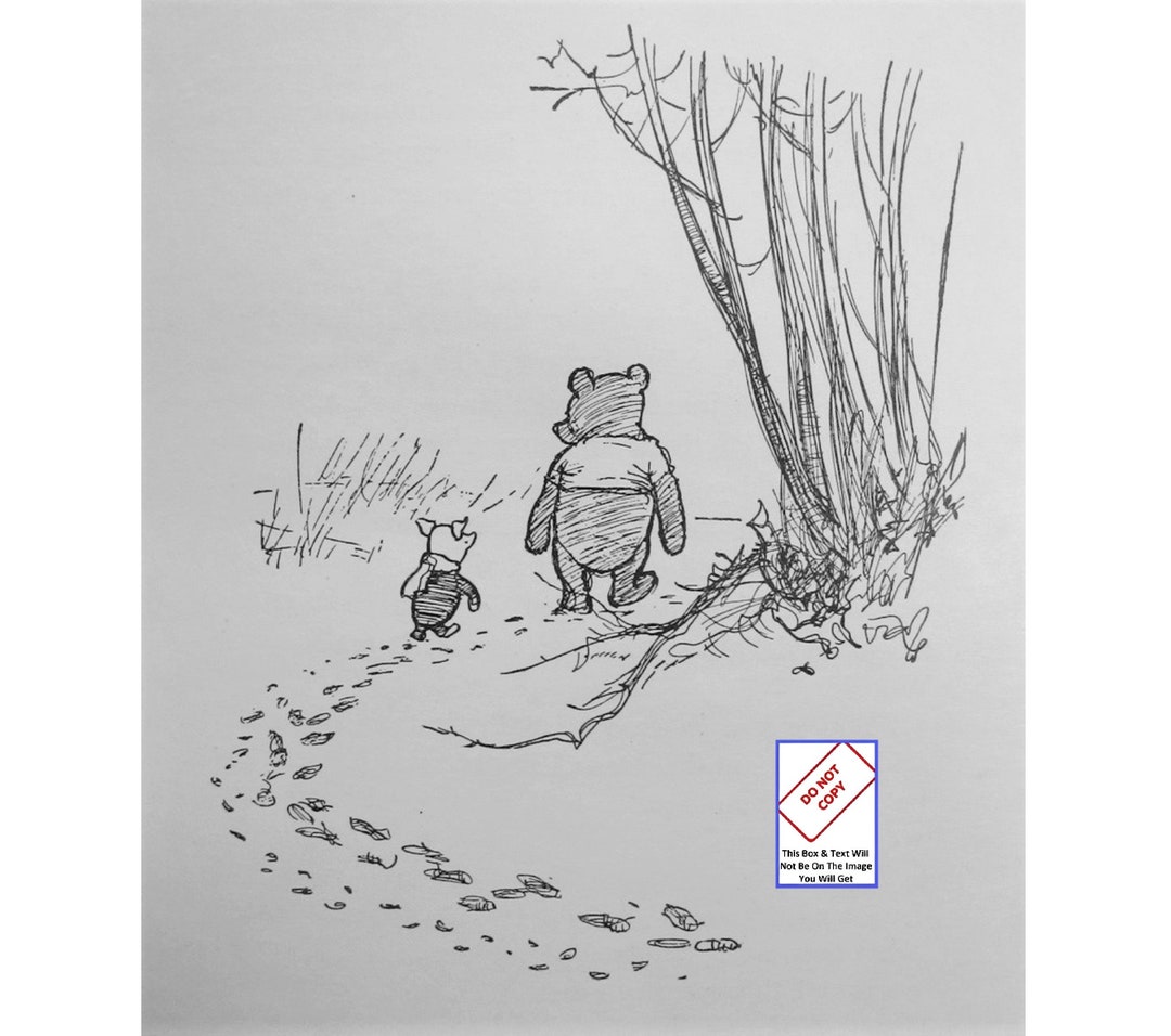 Winnie the Pooh E. H. Shepard Illustration From Bear Book Piglet Alfred ...
