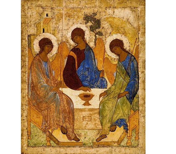 The Holy Trinity by Russian Painter Andrei Rublev 15th Century - Etsy