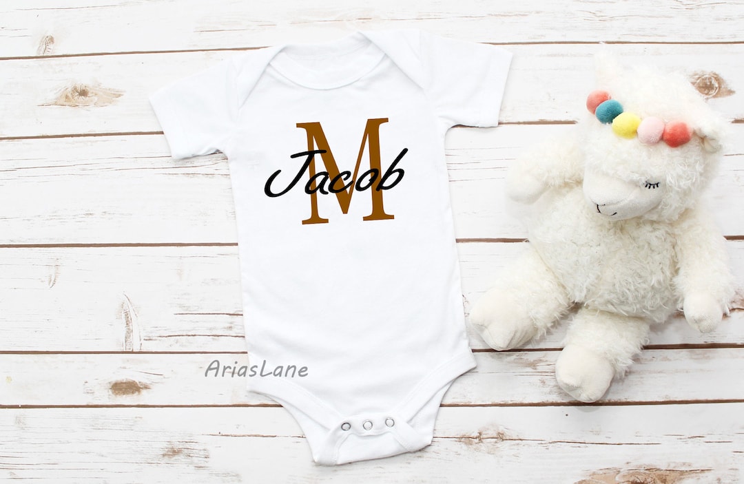Custom Baby Name Bodysuit,custom Baby Outfit,personalize Newborn Outfit ...