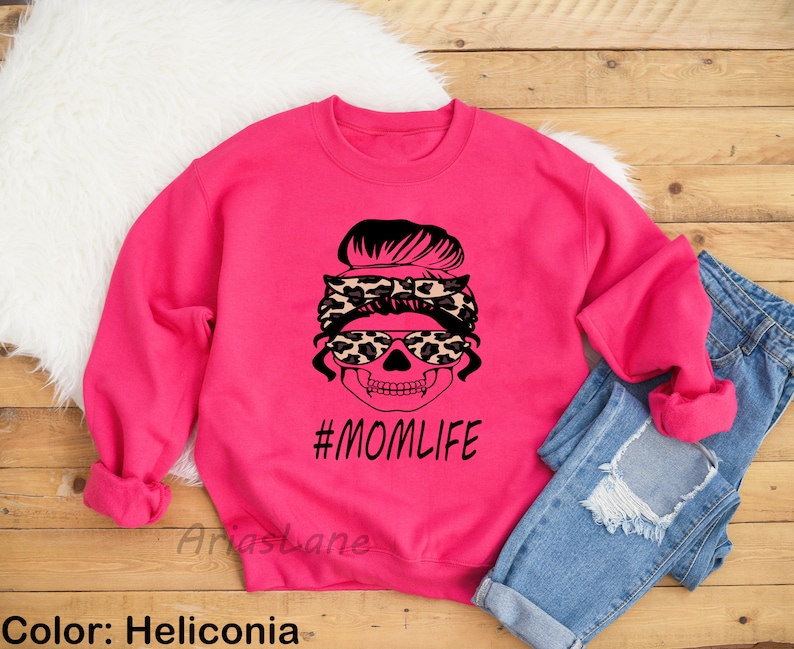 Skeleton Mom Life Sweatshirt Motherhood Sweatshirt Mom Life Etsy