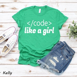 Code Like A Girl Shirt,software Engineer,computer Engineer,engineer ...