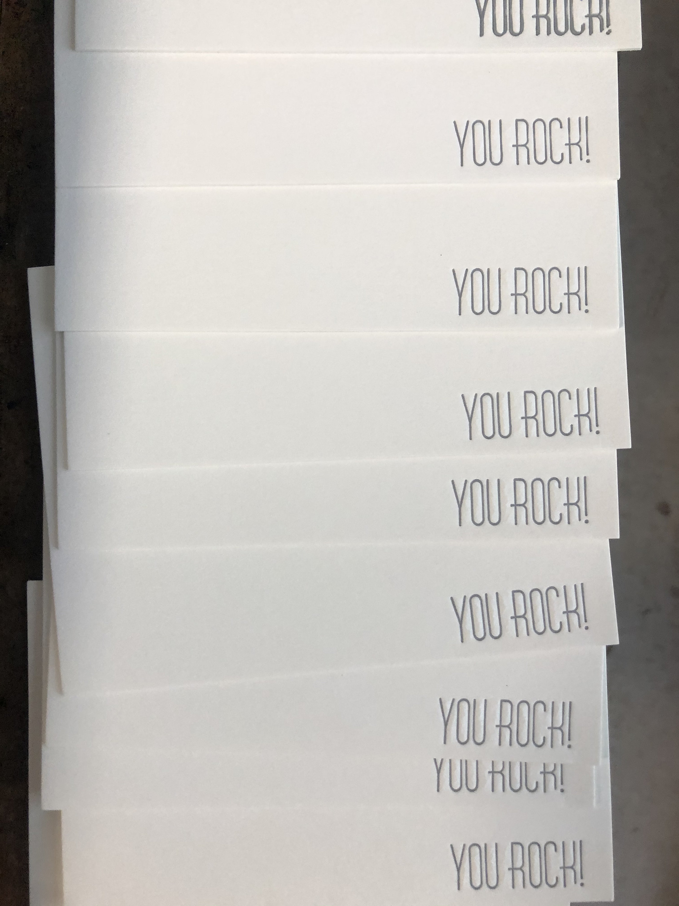Buy You Rock, Letterpress Card Online in India - Etsy