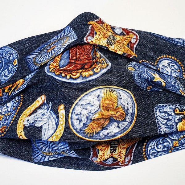 Cowboy Western Face Mask - Etsy