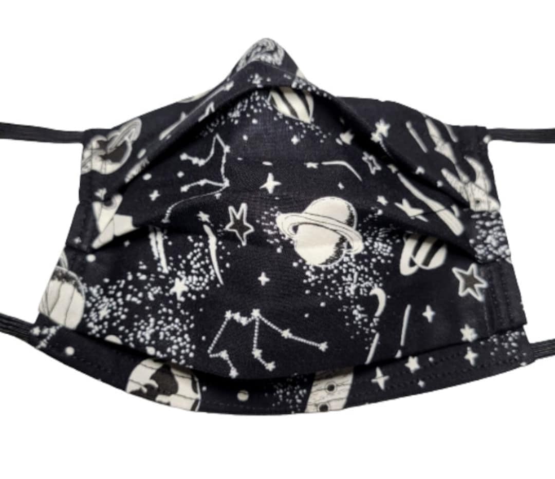 Glowing Planets Mask Adjustable Face Mask With Nose Pinch Wire and ...