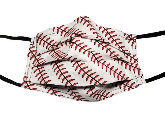 Baseball Stitches Mask Reusable Adjustable Face Mask With Nose | Etsy