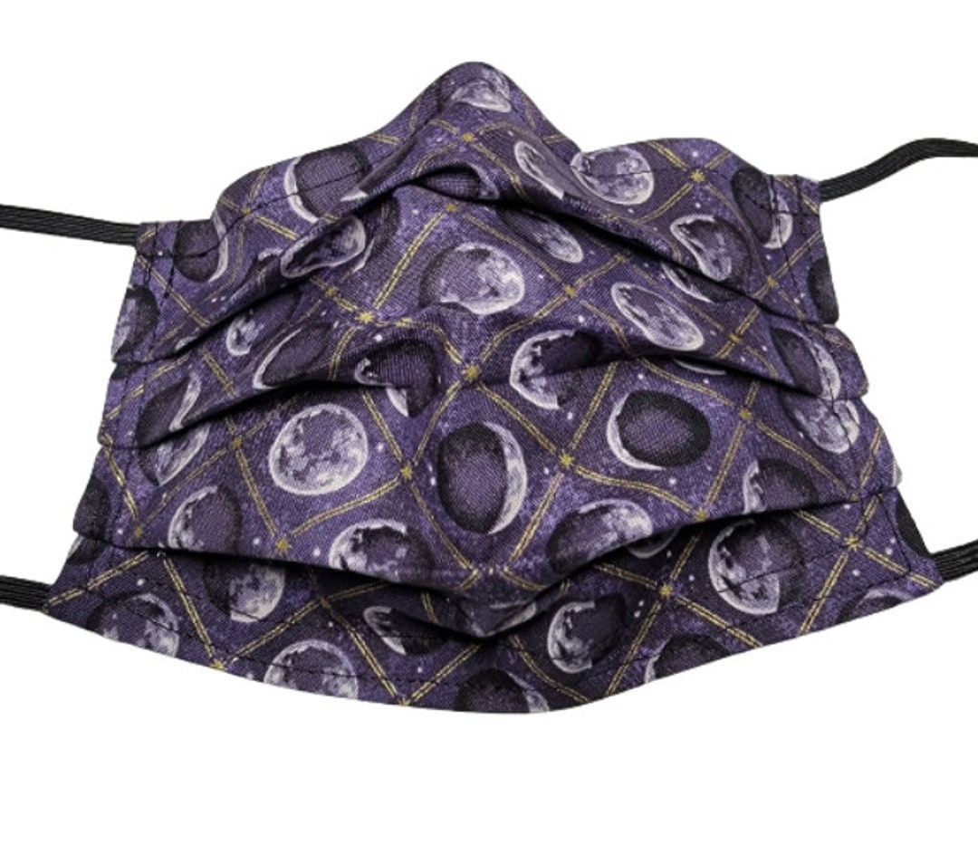 Moon Phases Mask Adjustable Reusable Face Mask With Nose Pinch Wire and ...