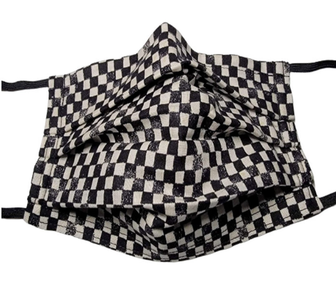 Mini Checkerboard Face Mask Reusable Mask With Nose Pinch Wire and ...