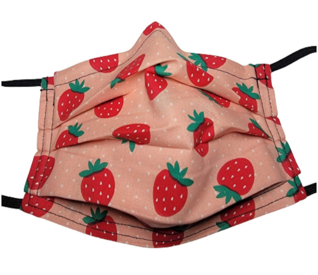 Strawberries Mask Reusable Adjustable Face Mask With Filter Compartment ...