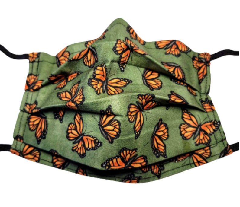 Monarch Butterfly Face Mask, Adjustable, Filter Pocket - Etsy