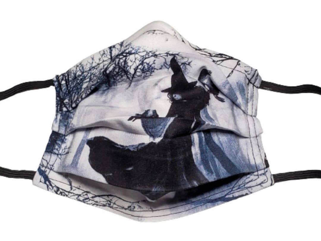 Witch of the Mist Mask Handmade Reusable Adjustable Face Mask With Nose ...