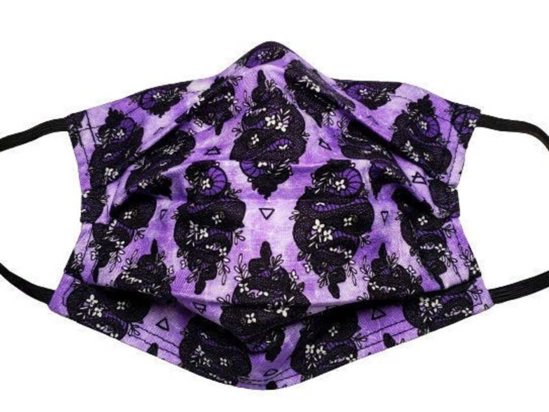 Purple Serpent Adjustable Face Mask With Nose Pinch Wire and Filter ...