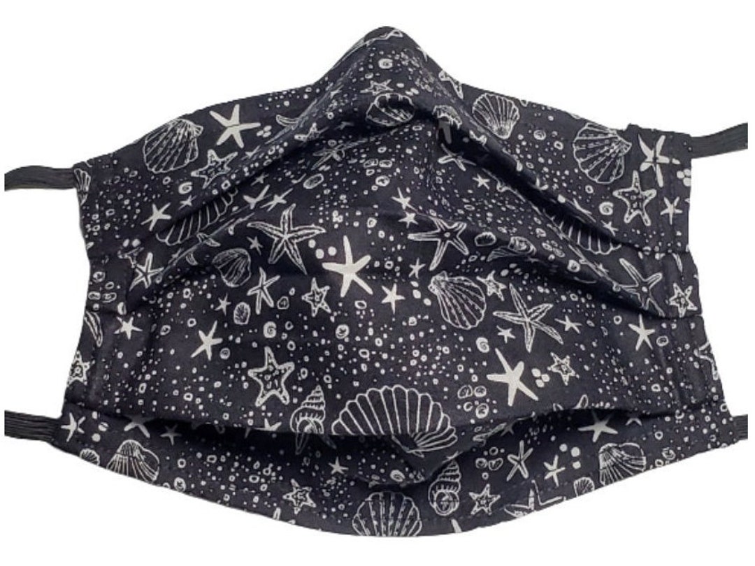 Beach Day Mask Handmade Reusable Adjustable Face Mask With Nose Pinch ...