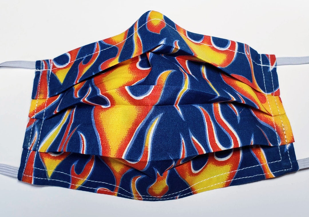 Hot Rod Flames Reusable Mask - Etsy