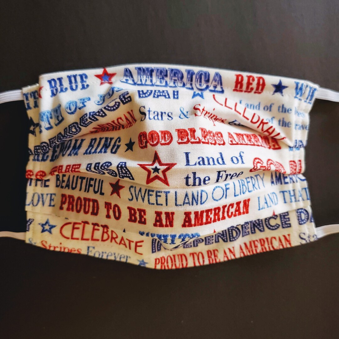 Independence Day Reusable Adjustable Face Mask With Filter Compartment ...