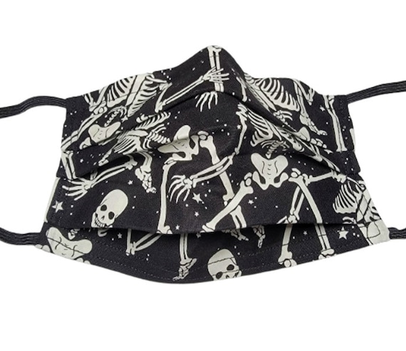 Glow in the Dark Dancing Skeletons Mask Adjustable Reusable - Etsy