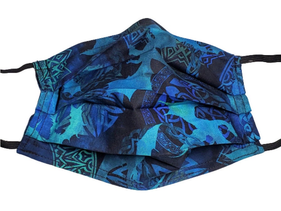 Blue Dragon Queen Mask Handmade Reusable Adjustable Face Mask | Etsy