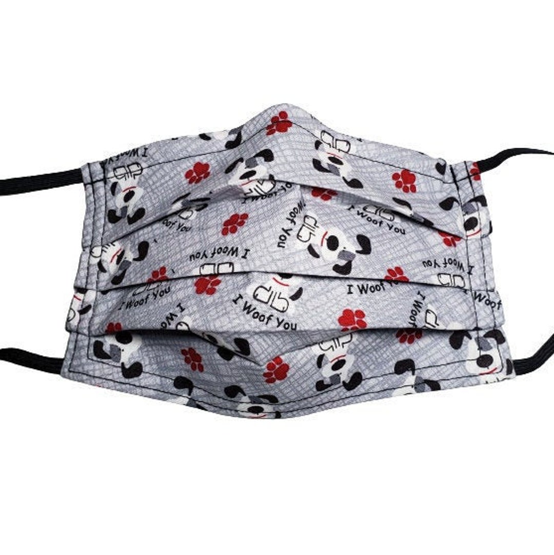 I Woof You Reusable Adjustable Face Mask With Nose Pinch Wire - Etsy