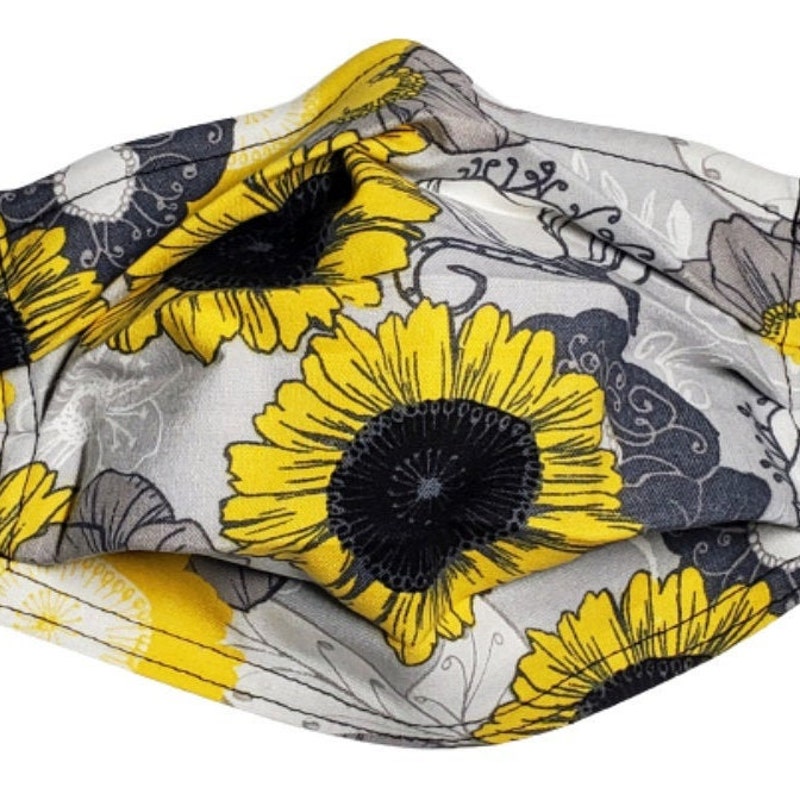 Sunflower Face Mask - Etsy