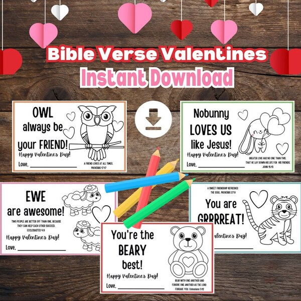 Bible Verse Valentine Cards - Etsy