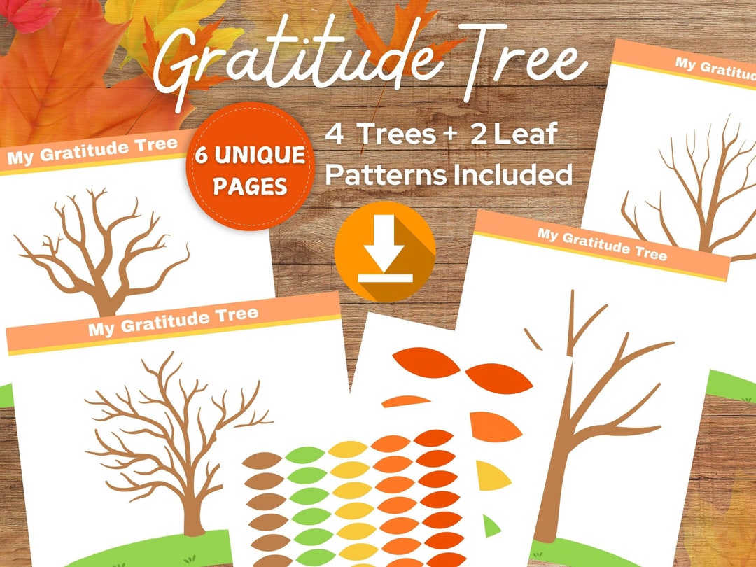 Gratitude Tree Activity Kit | Printable Template | Thankful Tree | Kids ...