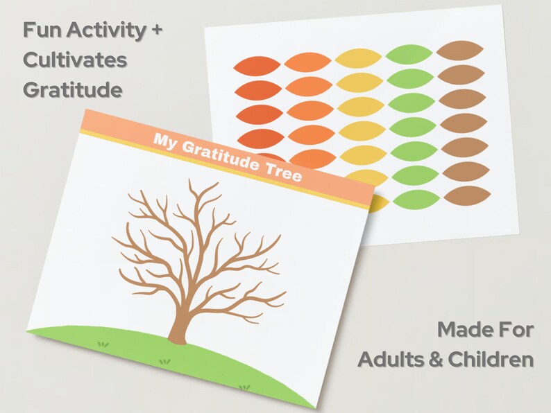 Thanksgiving Gratitude Tree Activity Kit | Printable Template (PDF ...