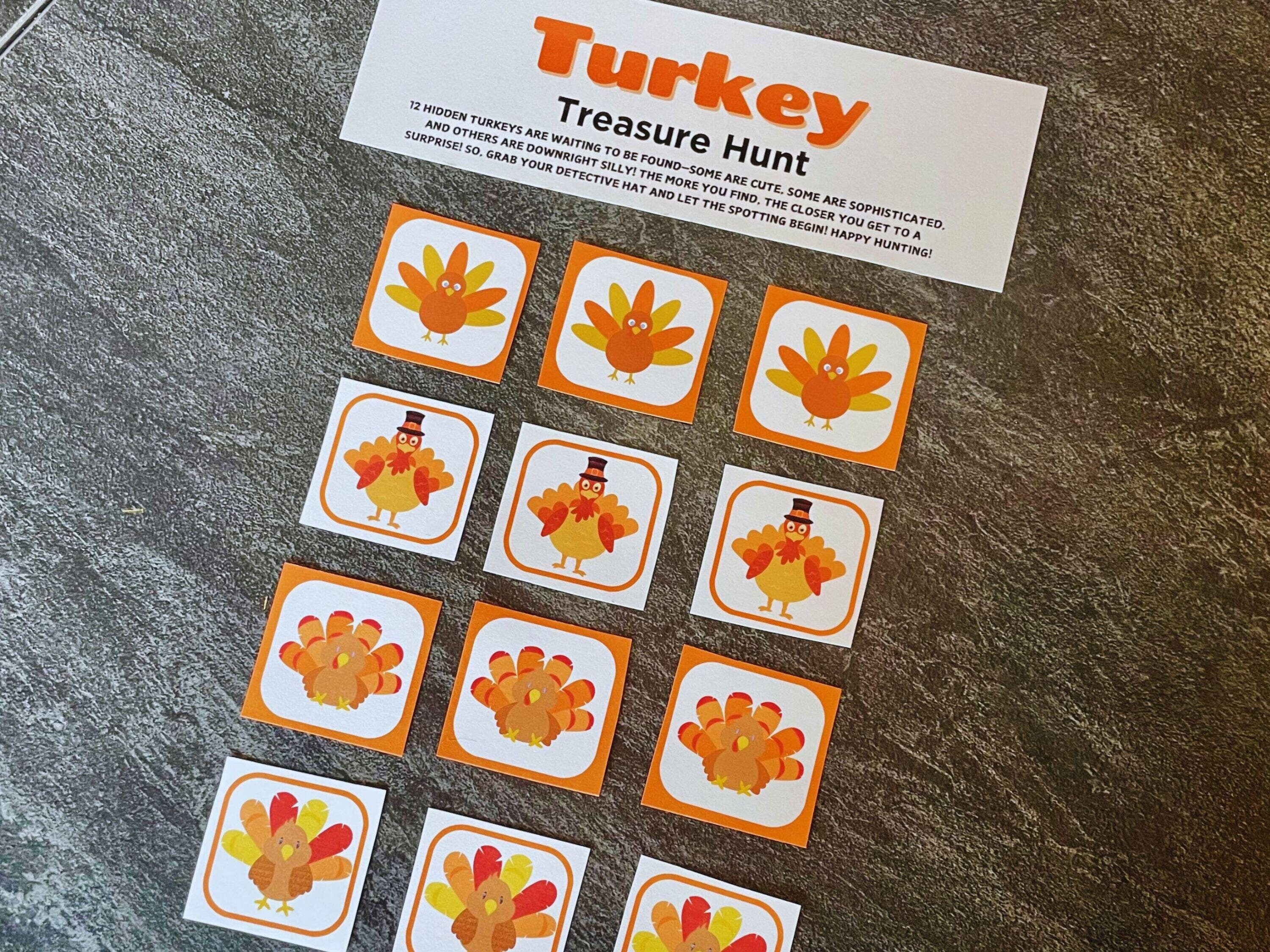 Thanksgiving Turkey Treasure Hunt Game (printable) - Etsy