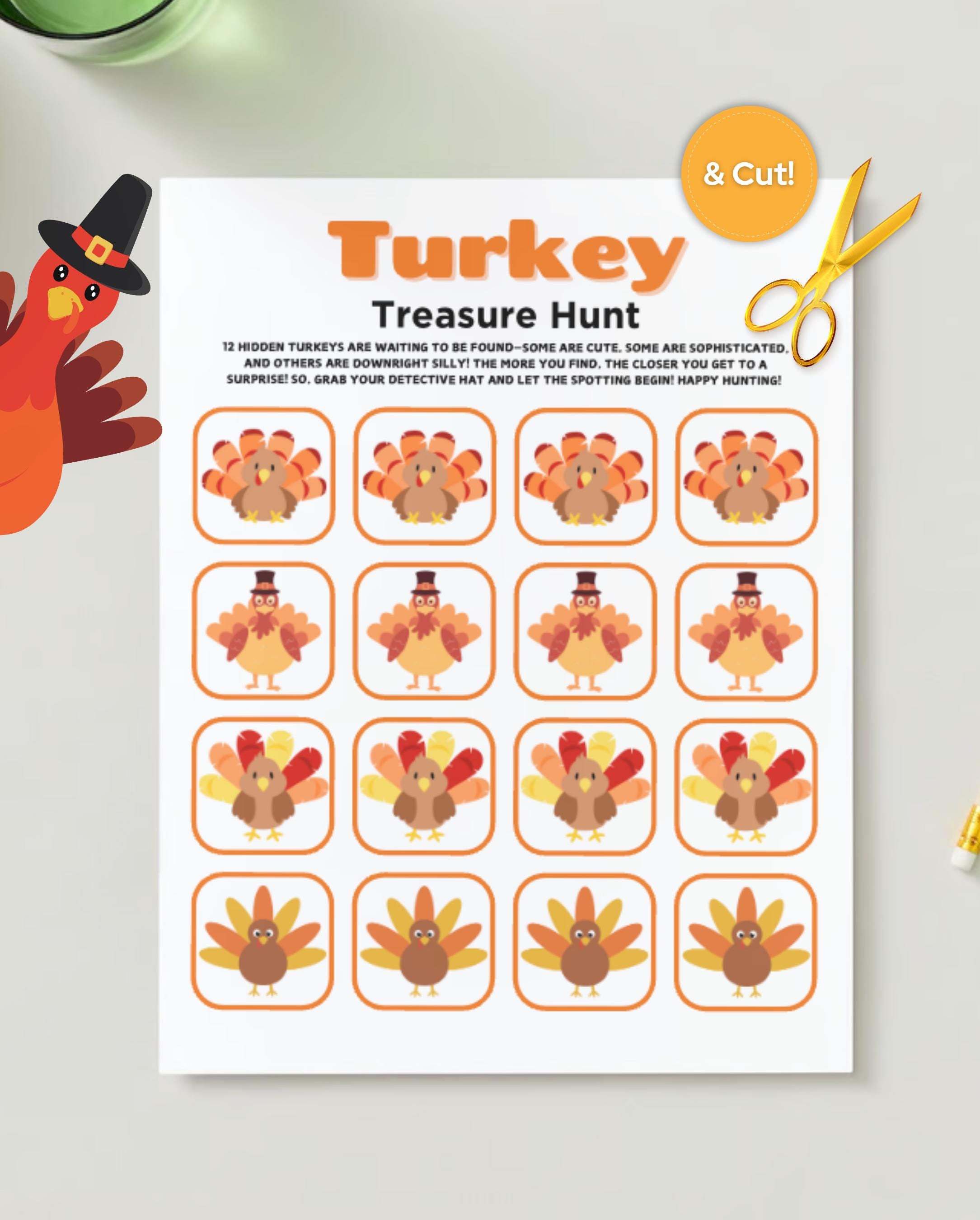 Thanksgiving Turkey Treasure Hunt Game (printable) - Etsy