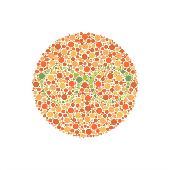 Color Vision Test Glasses Artwork Optometry Poster | Etsy
