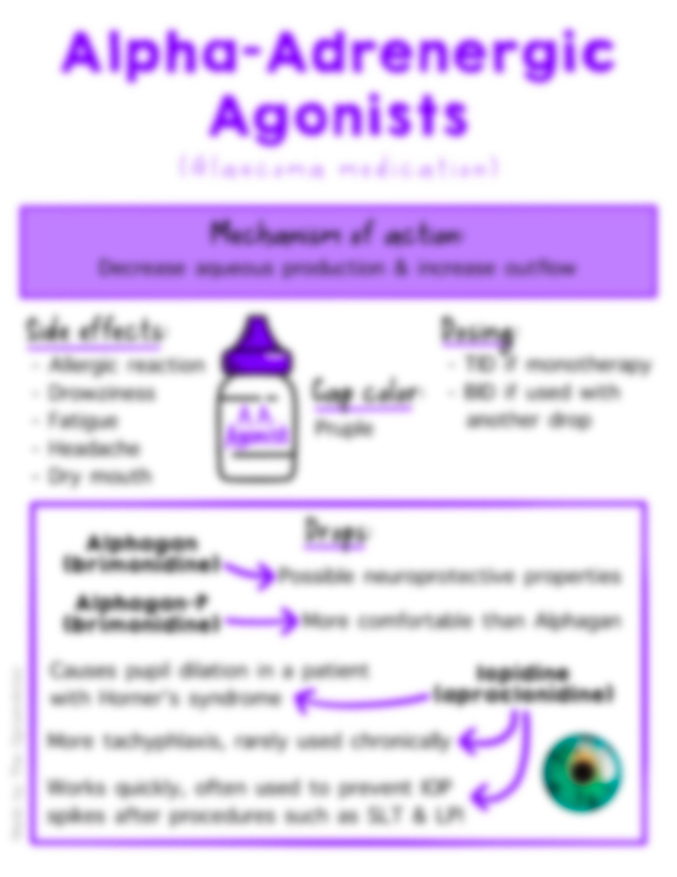 Glaucoma Drops Study Sheets Digital Downloads Optometry - Etsy