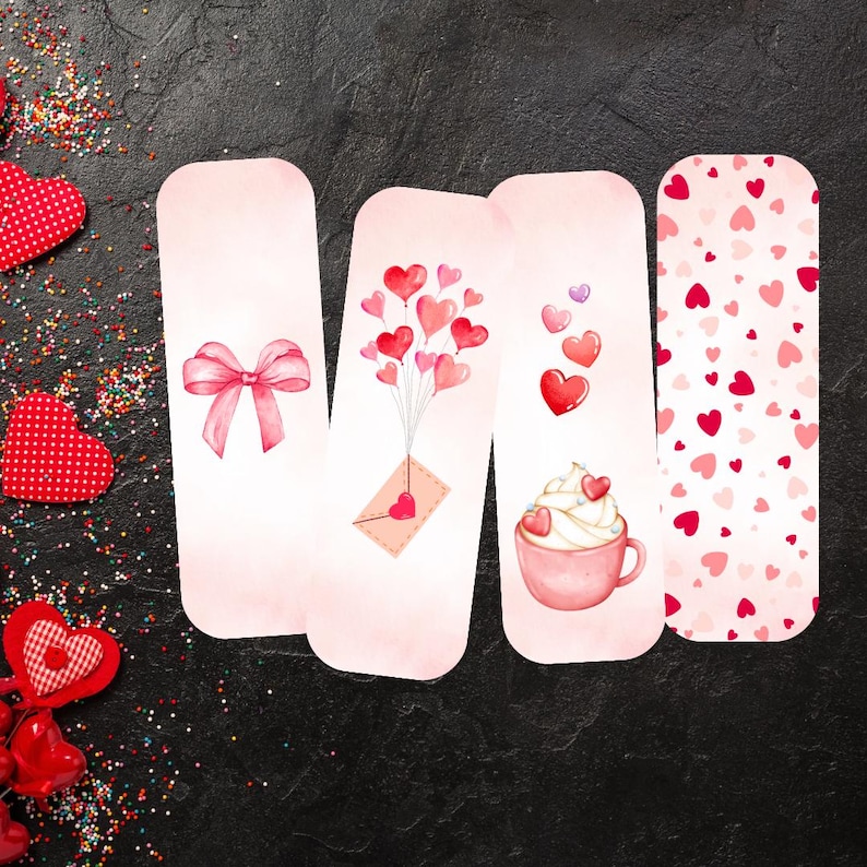Valentine Bookmarks | Digital Download | Coquette | Coquette Girly ...