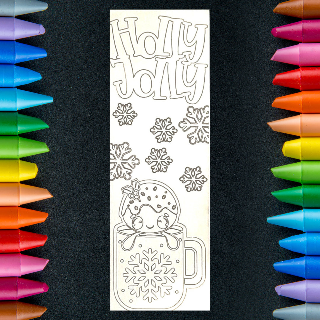 Custom Christmas Coloring Bookmarks | Coloring Therapy | Party Favors ...
