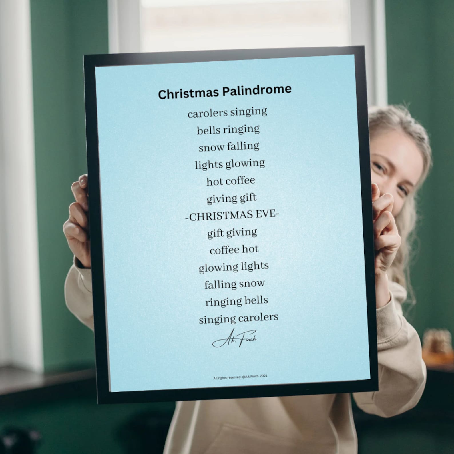 Christmas Palindrome Poem Christmas Poem Original Christmas Poem ...