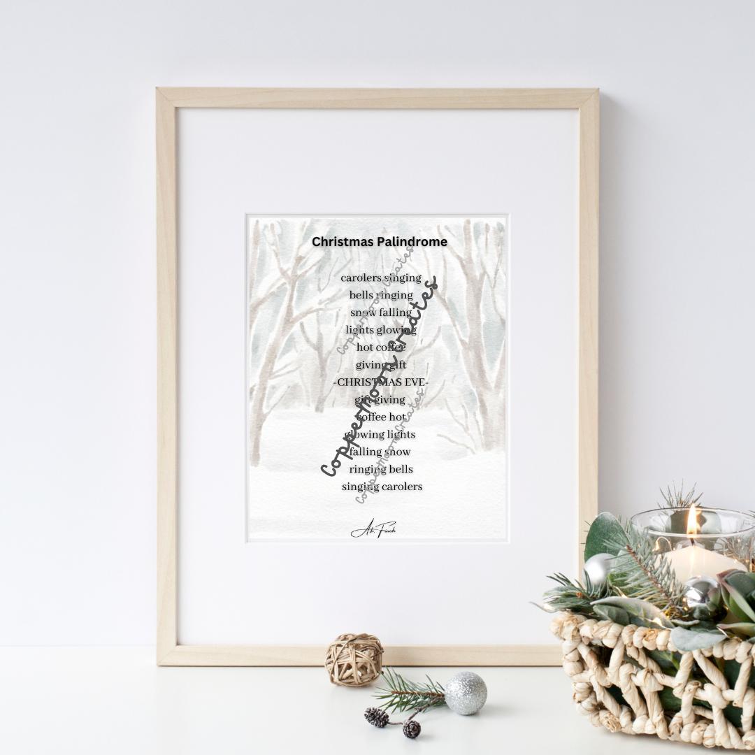 Christmas Palindrome Poem | Christmas Poem | Original Christmas Poem ...