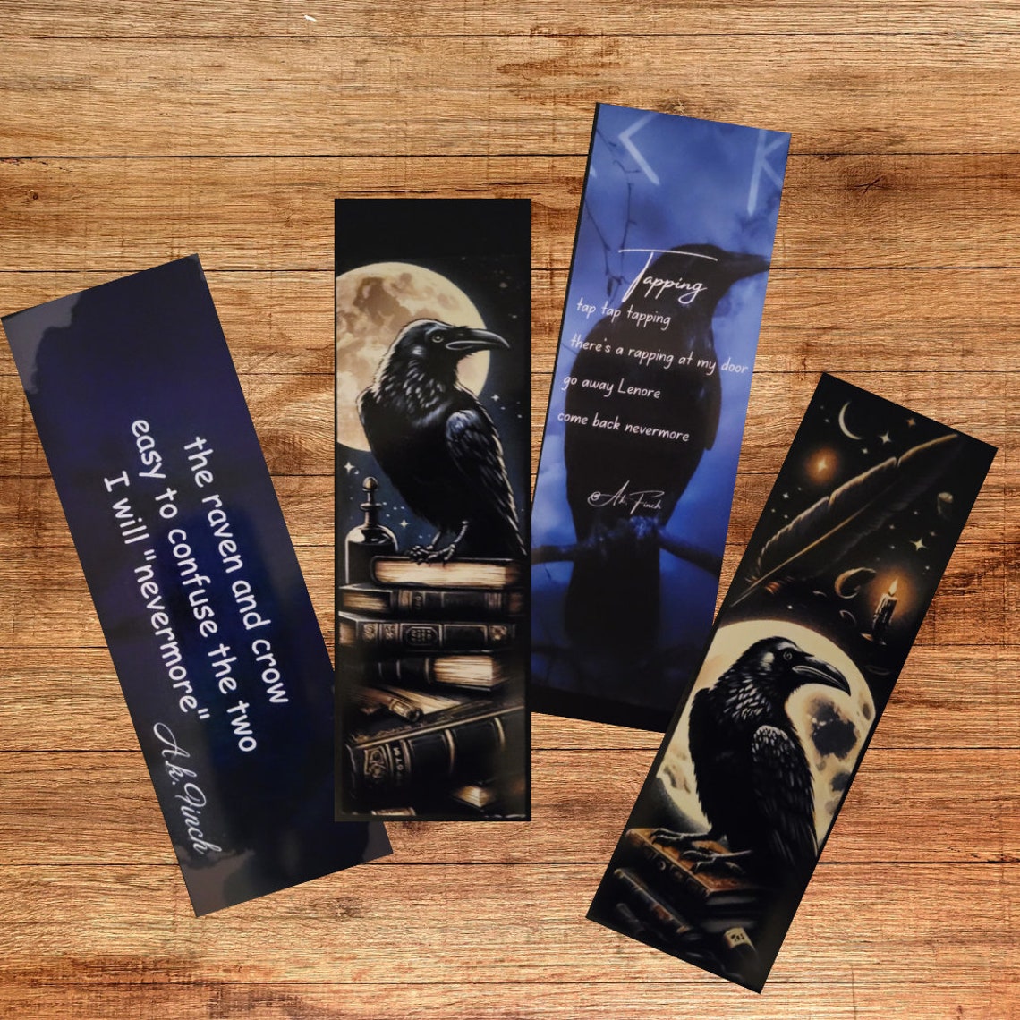 Custom Bookmarks | Raven | Original Bookmarks | Poetry | Edgar Allen ...