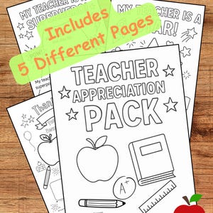 5-page Teacher Appreciation Week Activity Pack | Printable Coloring ...