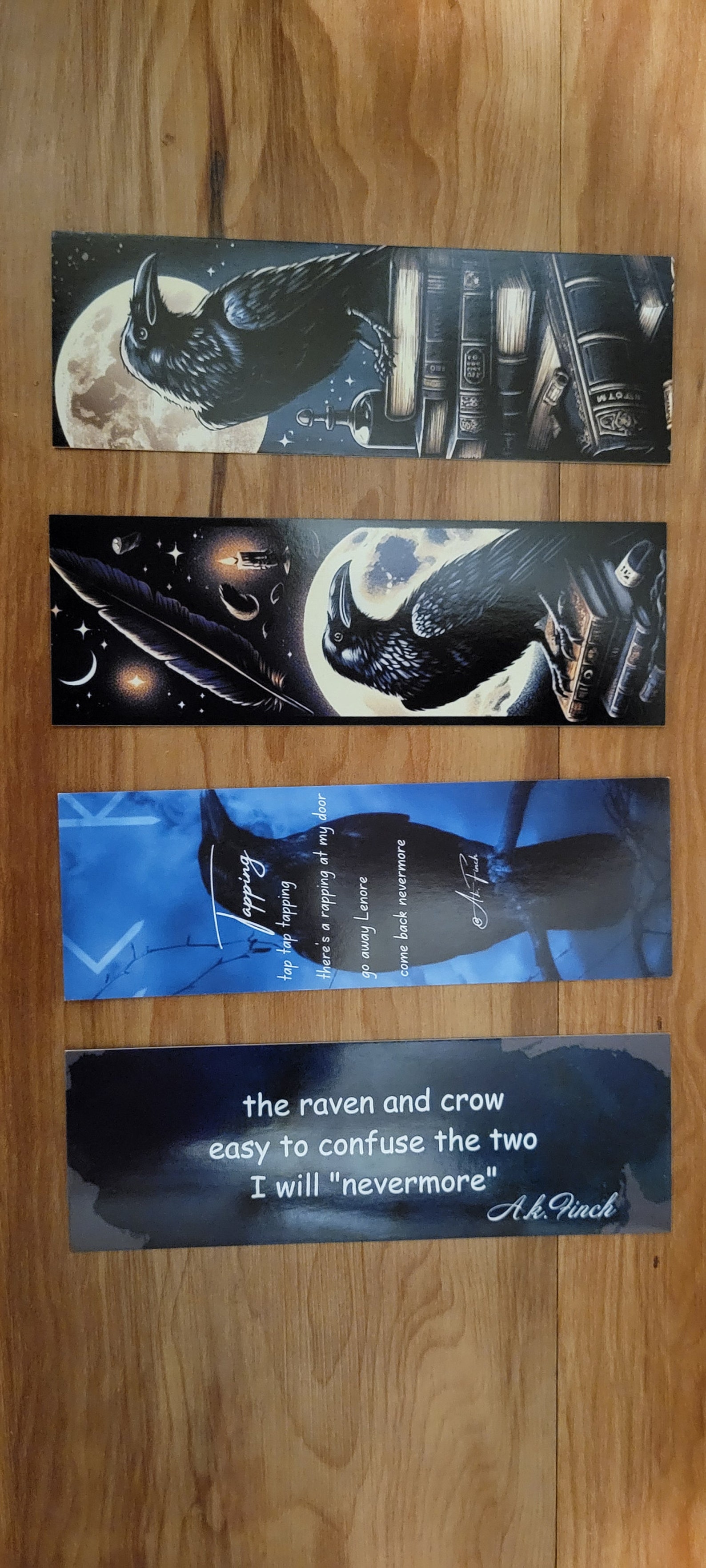 Custom Bookmarks | Raven | Original Bookmarks | Poetry | Edgar Allen ...