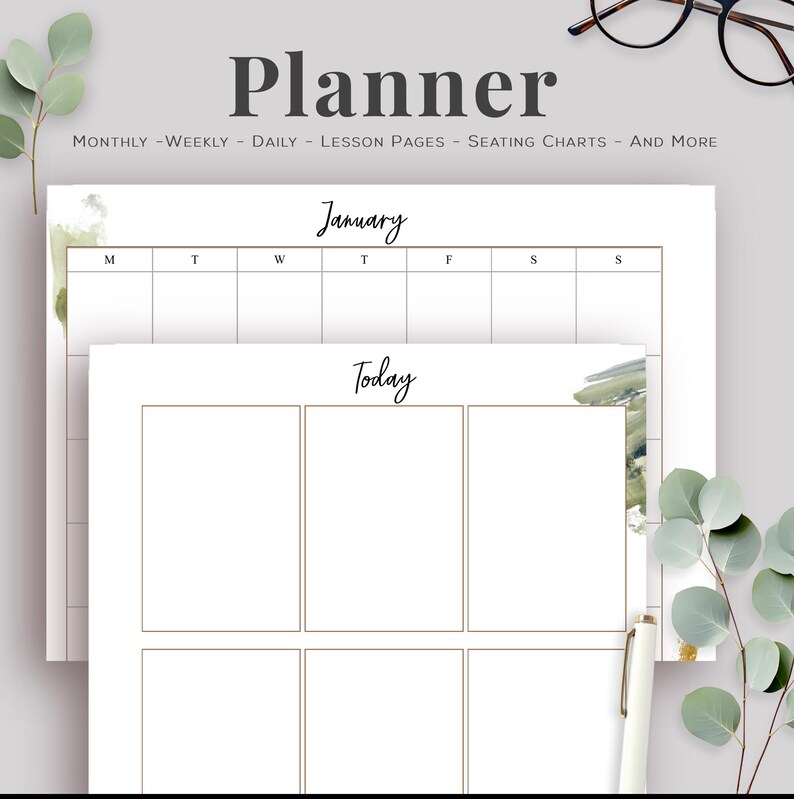 Teacher Planner Digital Download | Comprehensive Teacher Planner ...