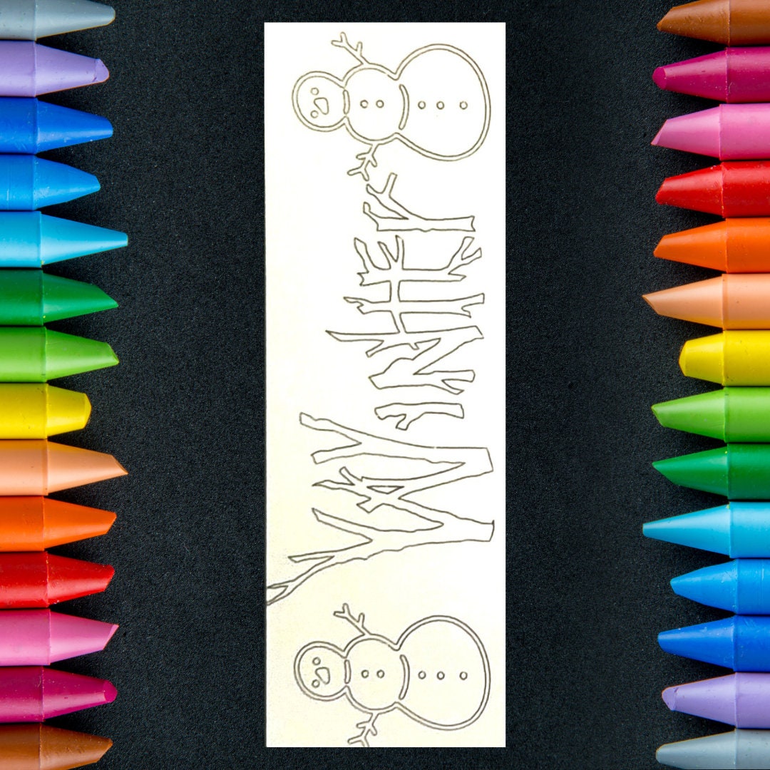 Custom Christmas Coloring Bookmarks | Coloring Therapy | Party Favors ...