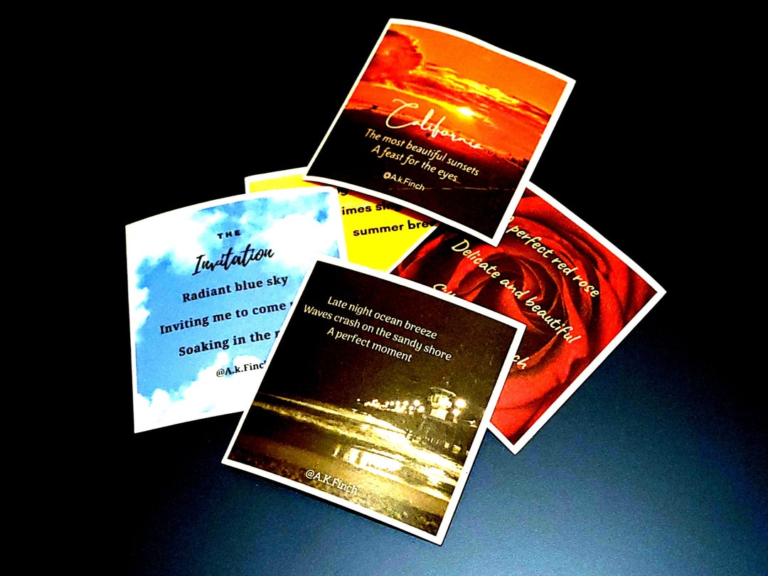 Handmade Haiku Poetry Stickers Custom Poetry Stickers Haiku Stickers ...
