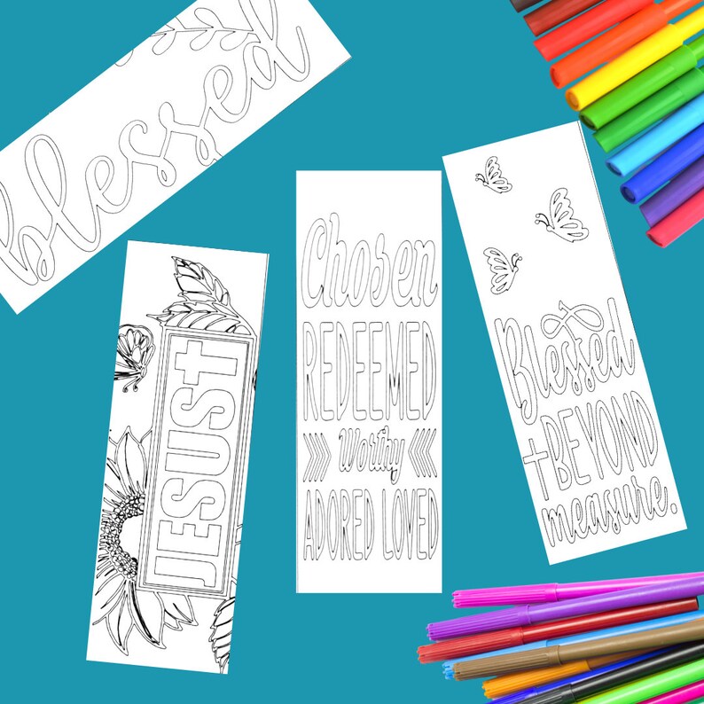 Custom Christian Coloring Bookmarks | Coloring Bookmarks | Religious ...