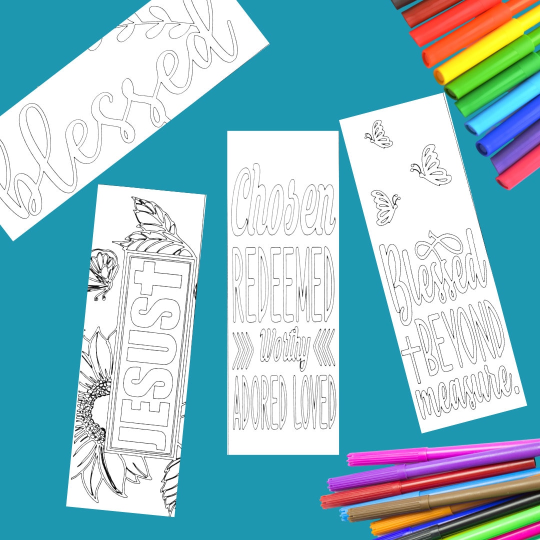Custom Christian Coloring Bookmarks | Coloring Bookmarks | Religious ...