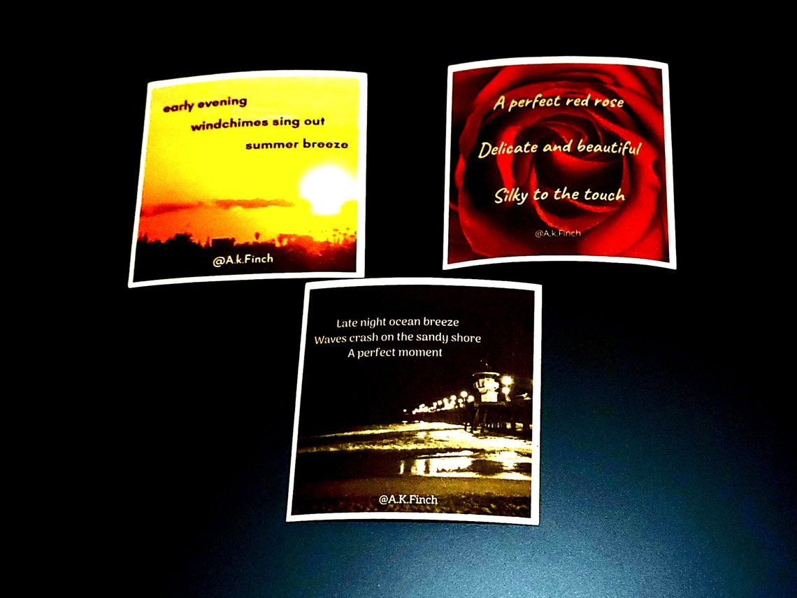 Handmade Haiku Poetry Stickers | Custom Poetry Stickers | Haiku ...