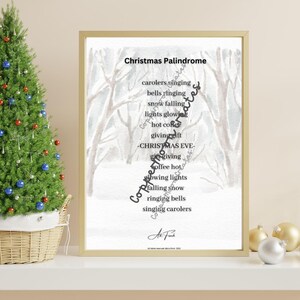 Christmas Palindrome Poem Christmas Poem Original Christmas Poem ...