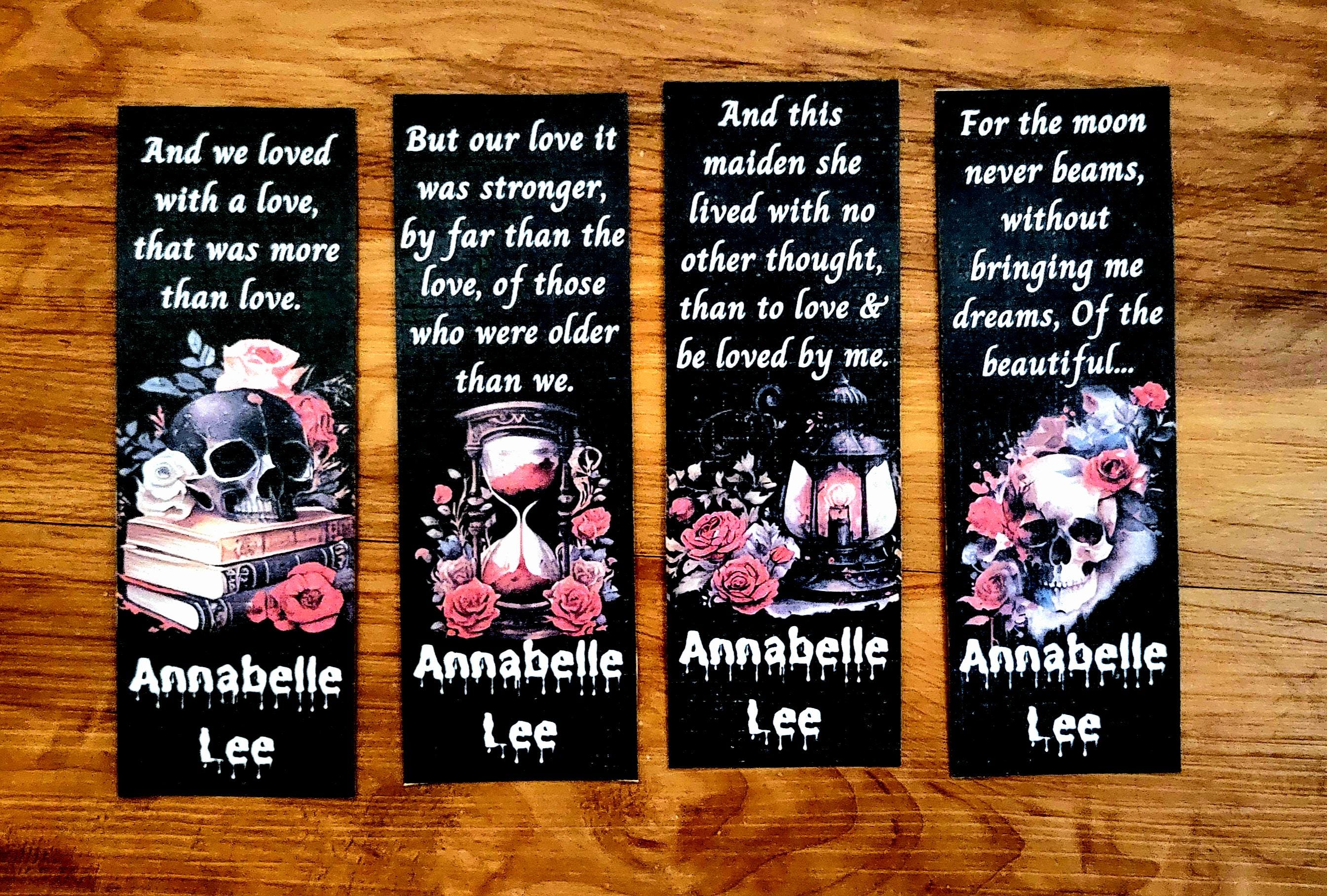 Annabelle Lee Collection Bookmarks | Edgar Allan Poe Poem | Book Lover ...