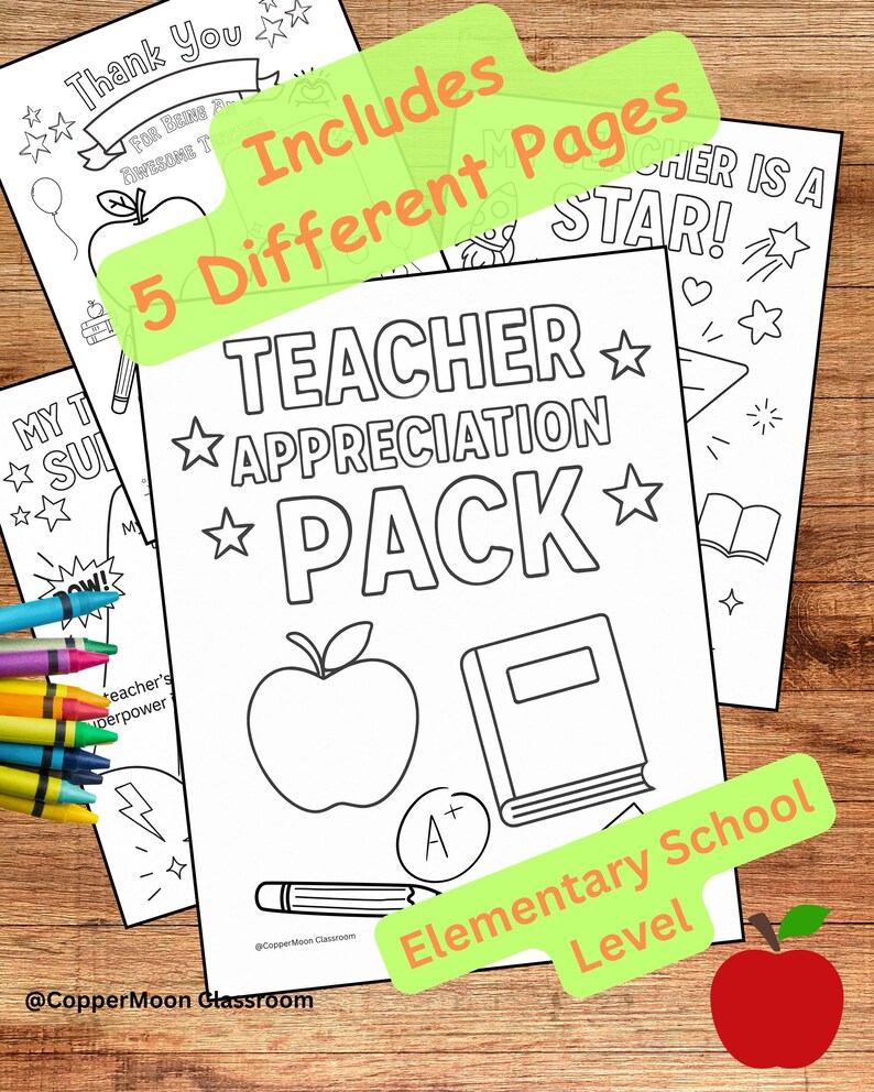 5-page Teacher Appreciation Week Activity Pack | Printable Coloring ...