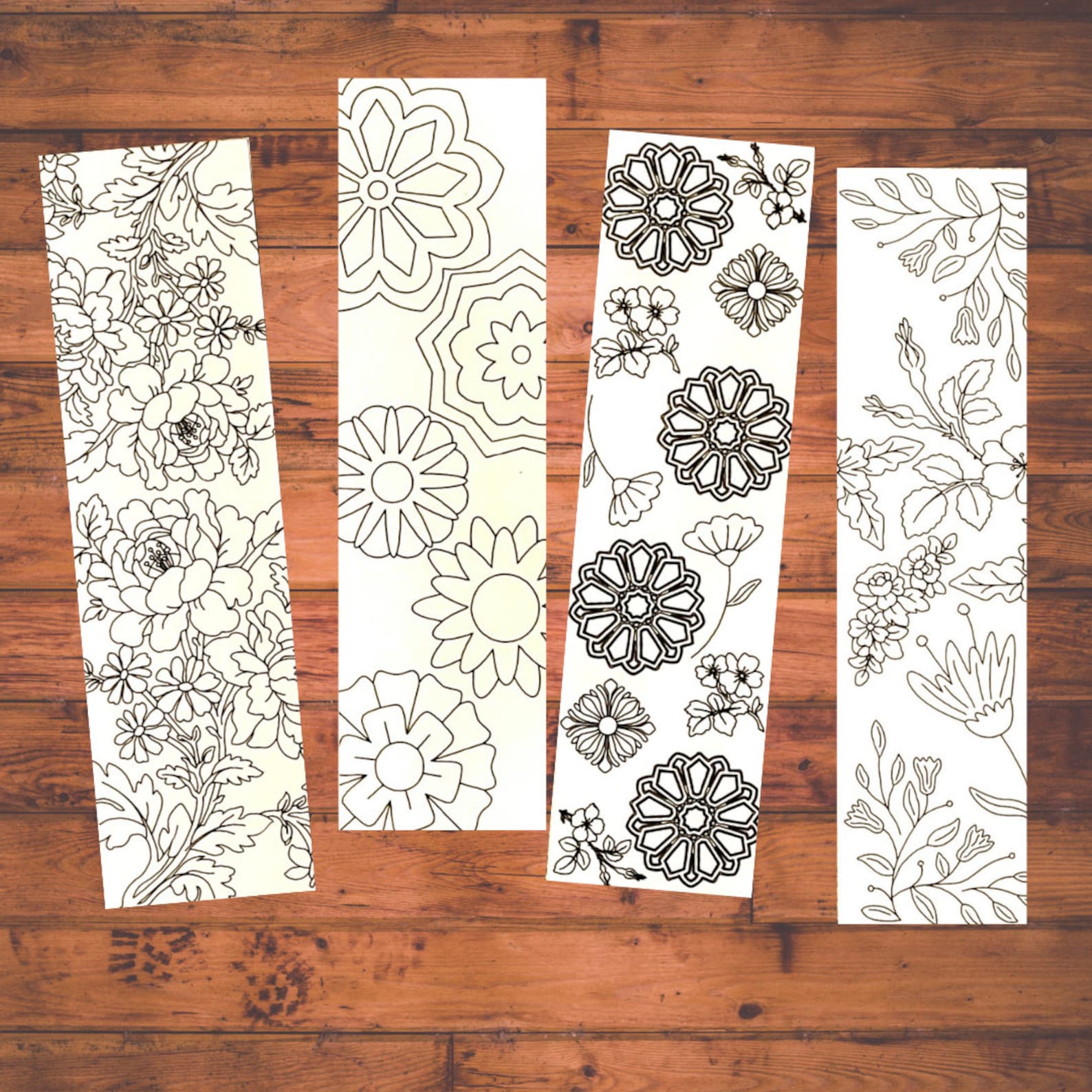 Spring Coloring Bookmarks | Flower Bookmarks | Party Favors | Classroom ...