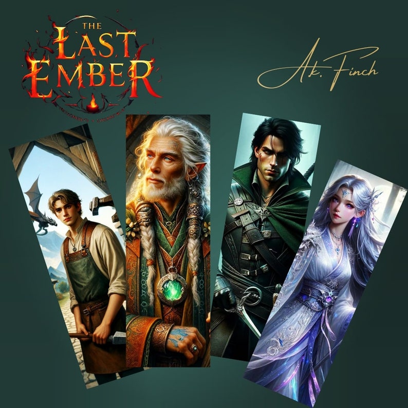 Signed Copy of the Last Ember Free Professional Custom Bookmarks Exclusive Fantasy Novel Epic ...